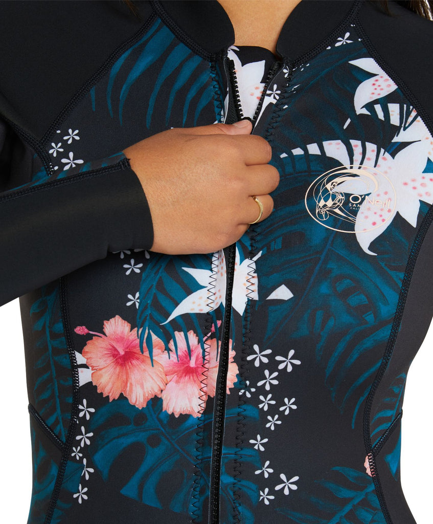 Buy Women's Bahia 2mm Long Sleeve Cheeky Spring Suit Wetsuit - Hibiscus ...